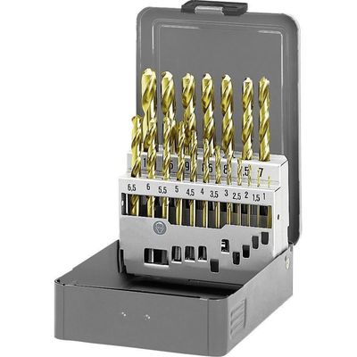 HSS High Speed Steel Metric Drill Bit Set HRC60-68 Hardness With Metal Case